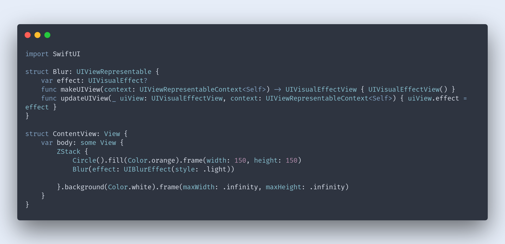 Hướng dẫn cách sử dụng Background blur swiftui Trên các thiết bị của Apple